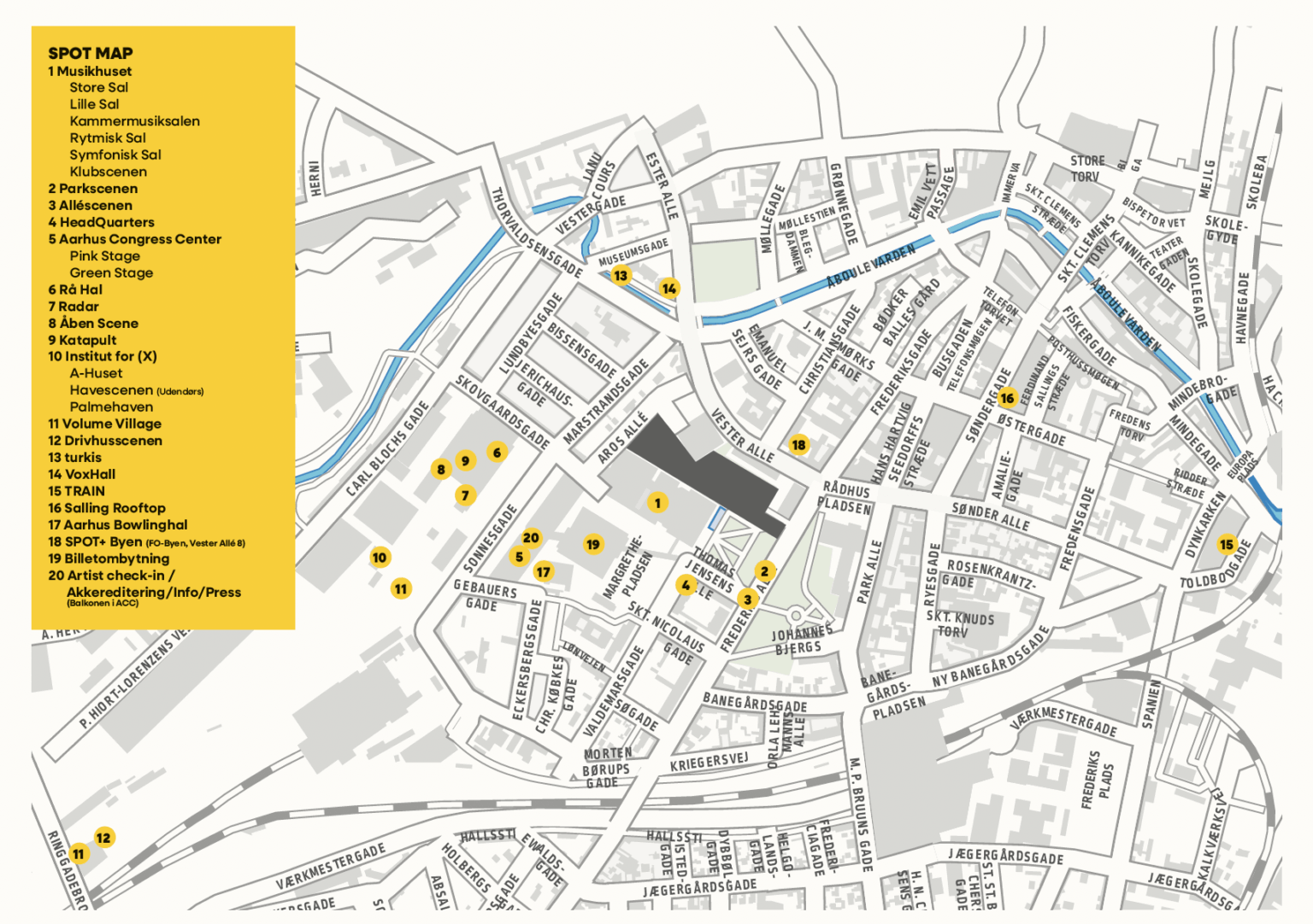 Map for SPOT 2025 // Kort til SPOT 2025 - SPOT Festival